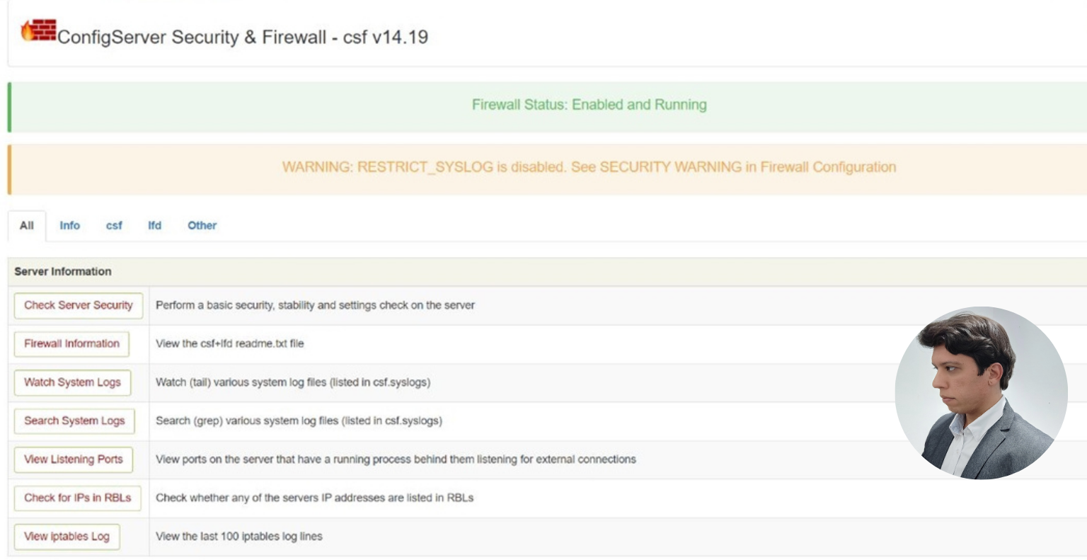 Habilitando a Interface Web (UI) do CSF Firewall - Blog - Cactos Hospedagem