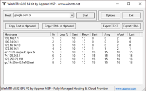 Utilizando o WinMTR (My Traceroute) no Windows - Blog - Cactos Hospedagem
